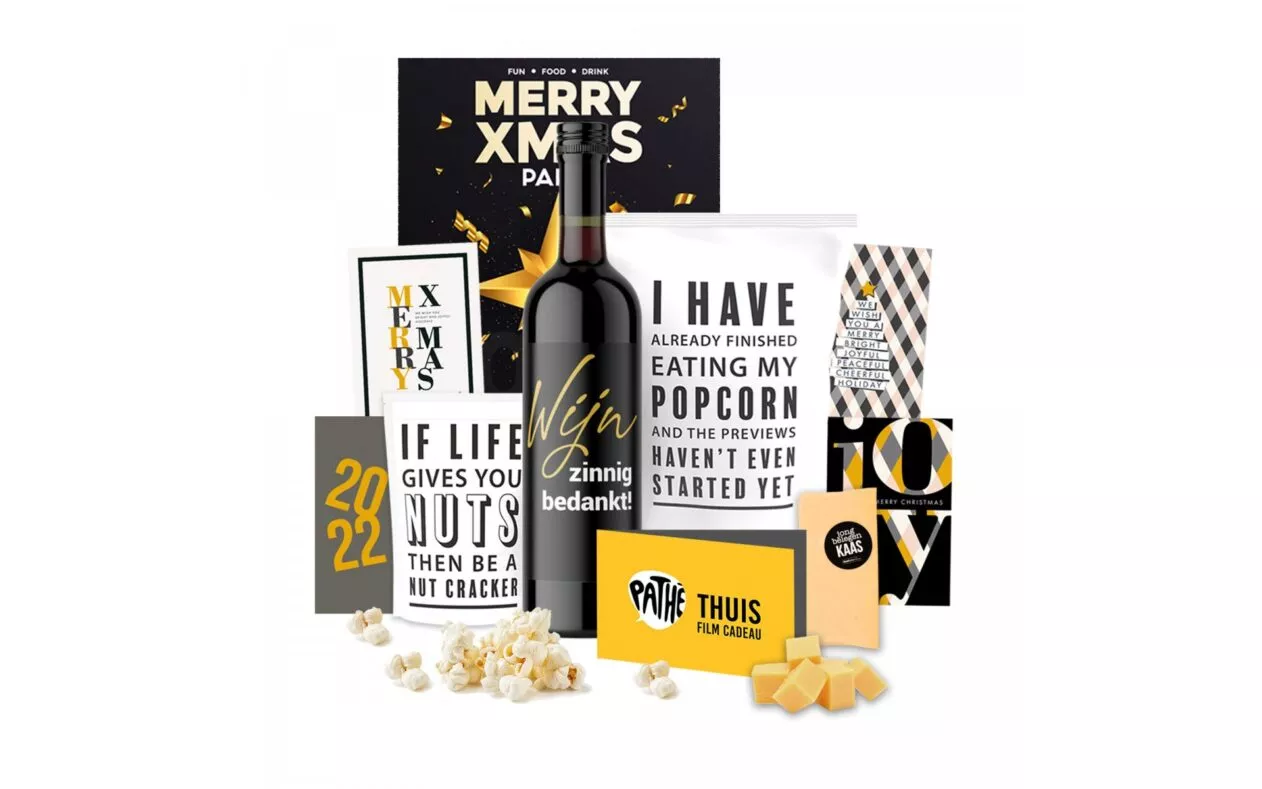 Pathé en popcorn kerstpakket - Kerstpakkettenplaza.nl